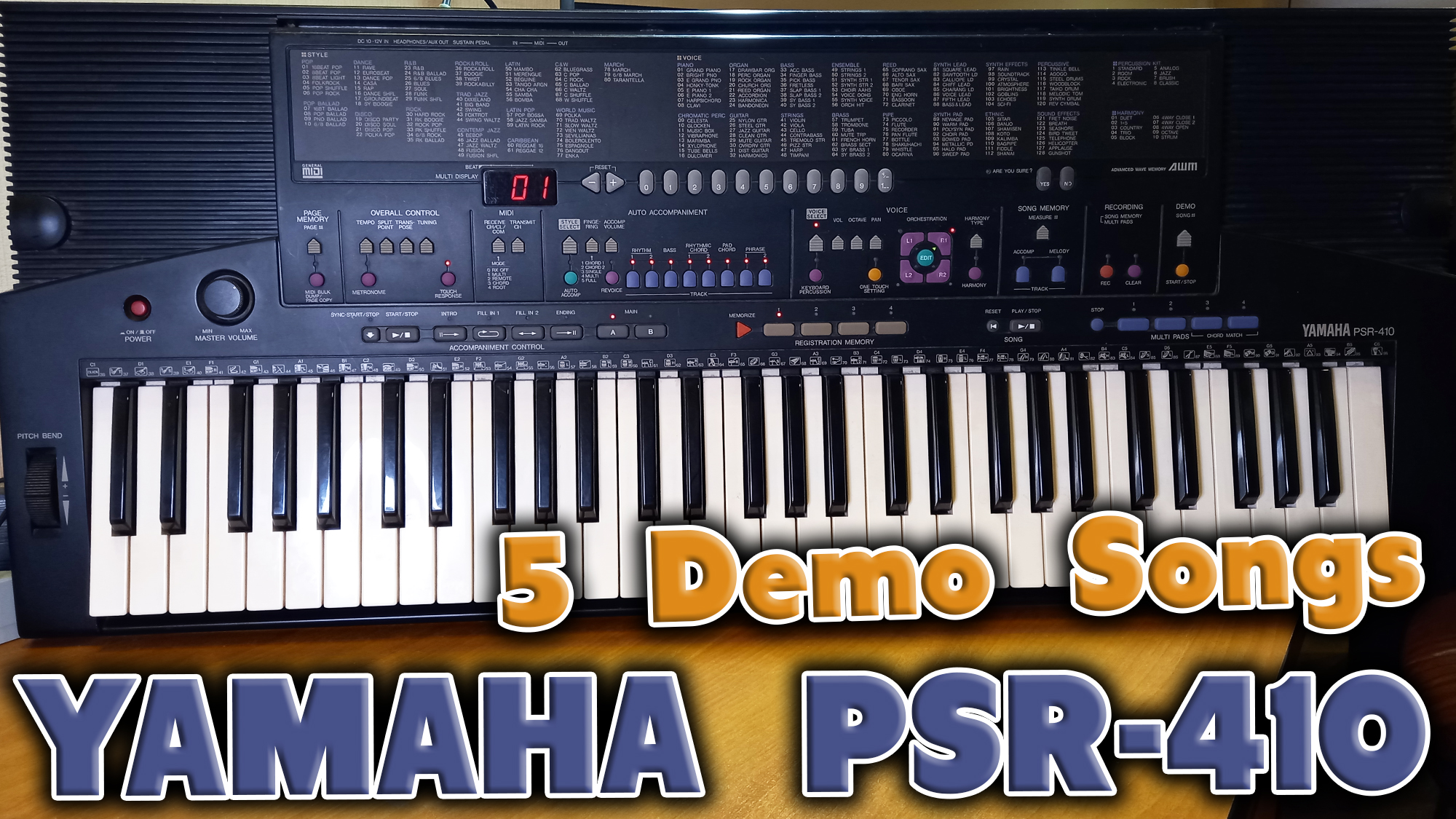 Yamaha PSR-410  Demo songs