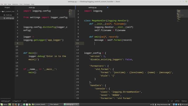 6. Создание своего обработчика