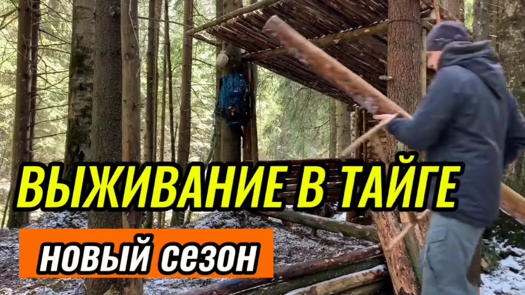 Строительство укрытия в лесу #выживание