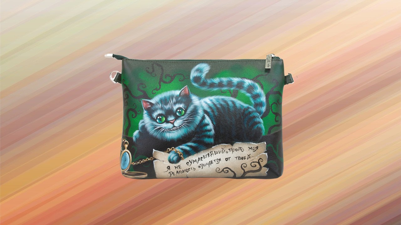 Сумочка кроссбоди "Чешир на ветке" Pelle-Volare