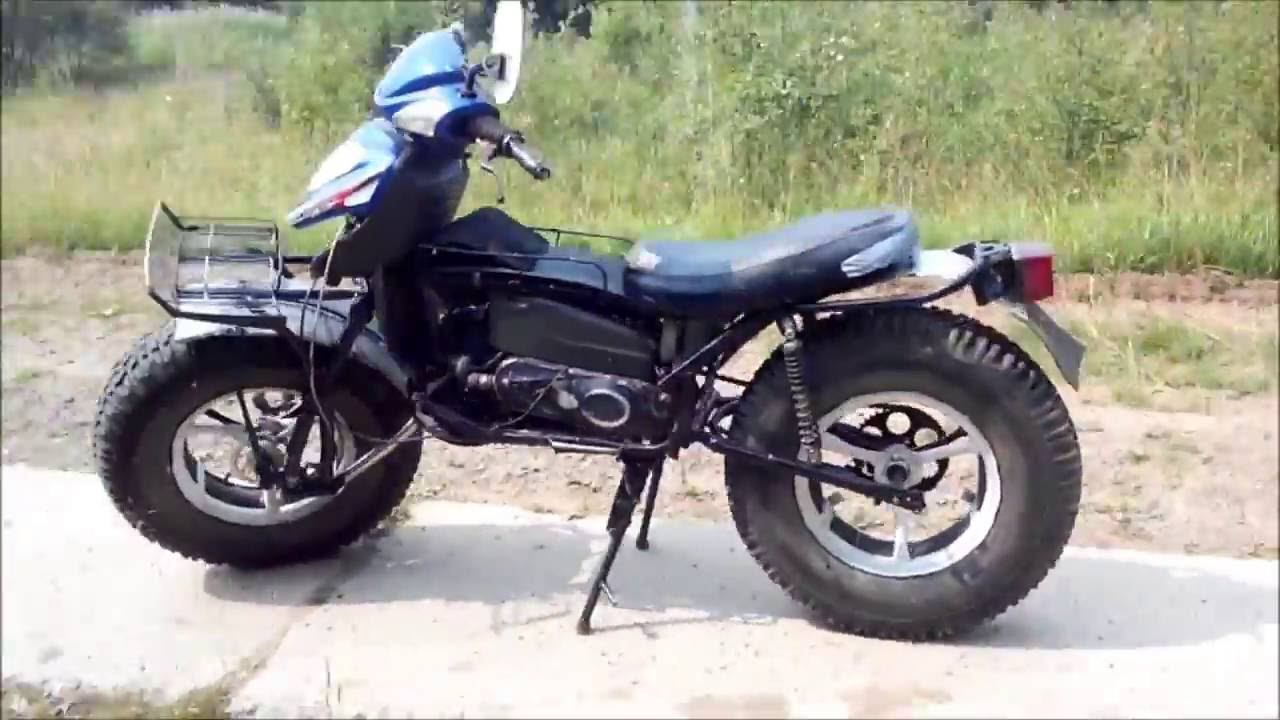 Мотовездеход очень маленькой мощности (МОММ-7215), но с большими колёсами