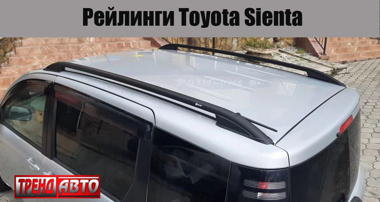 Установка продольных рейлингов на крышу Toyota Sienta