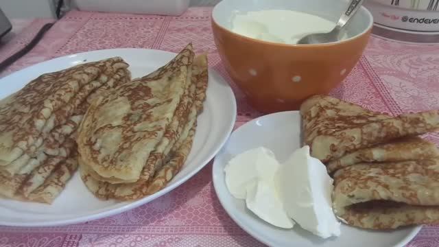 Блины с припёком на пшеничной закваске.