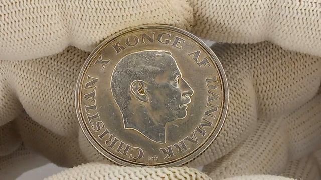 Дания 2 кроны, 1937 года 25 лет правлению.