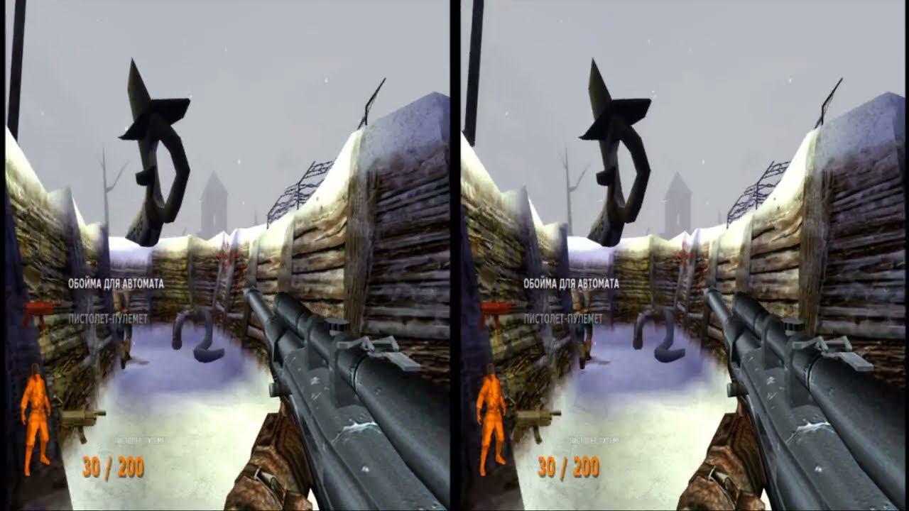 2 Прохождение World war zero через Tridef Церковь Без комментариев SbS горизонтальная стереопара