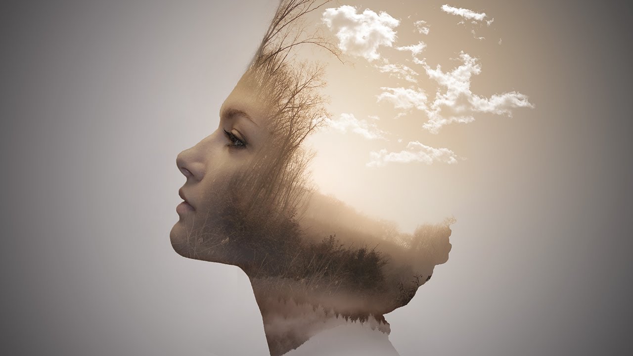 Видео Человека И Моря /Двойная Экспозиция/Бесплатное Использование/Без Авторских Прав/Эффекты/