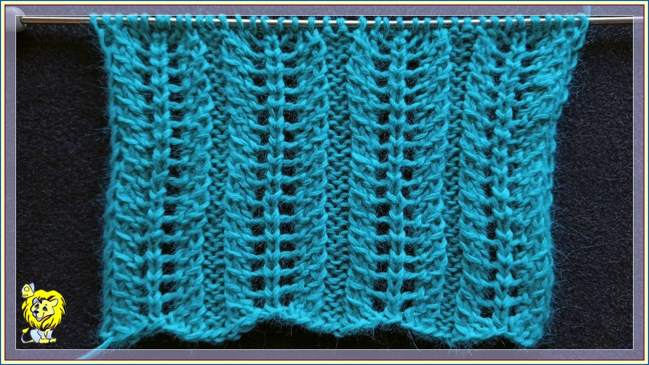 АЖУРНЫЕ ДОРОЖКИ СПИЦАМИ. Раппорт два ряда