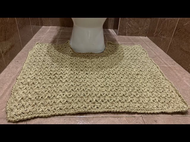 Коврик для туалетной комнаты из джута.