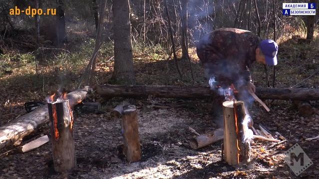 Костер _Финская свеча_ 3 вариант