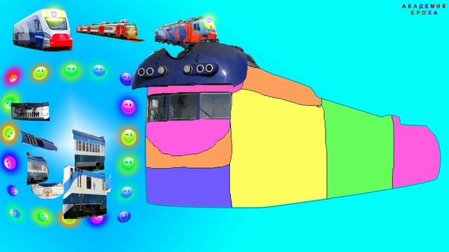 #93 Картинки с поездами из кусочков.