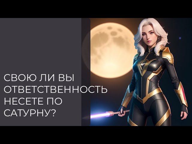 Свою ли вы ответственность несете по Сатурну?