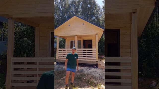 Баня под ключ 4х8 с террасой от СК Доминика #shorts