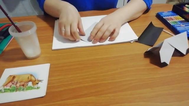 Простое модульное оригами «Бурёнка» Игры с бумагой