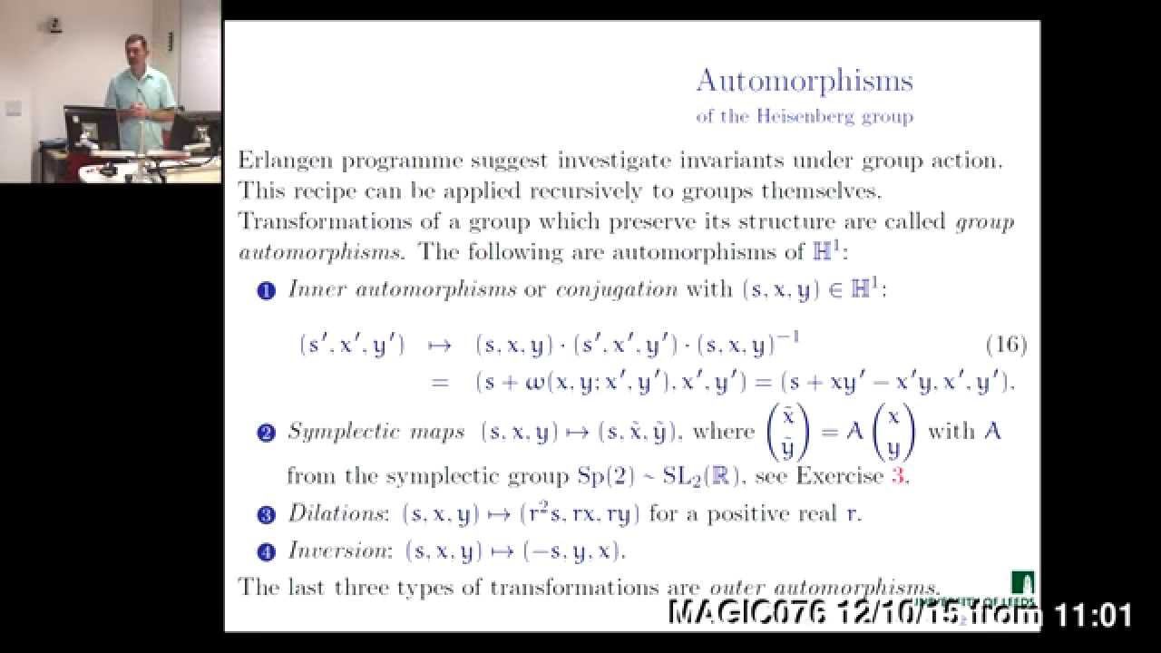 The Heisenberg group: Lecture 2