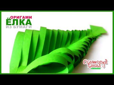 Как сделать из бумаги ёлку? Клей, ножницы, бумага.