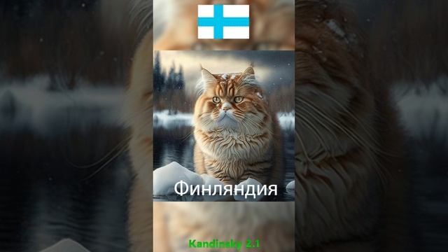 Страны мира в образе котов рисует нейросеть Kandinsky 2.1 от Сбера