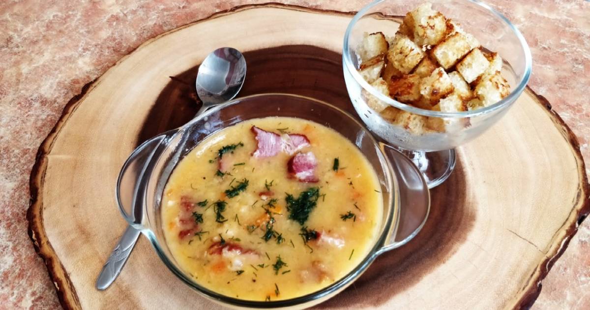 Как сварить вкусный гороховый суп с гренками и фрикадельками - домашний рецепт
