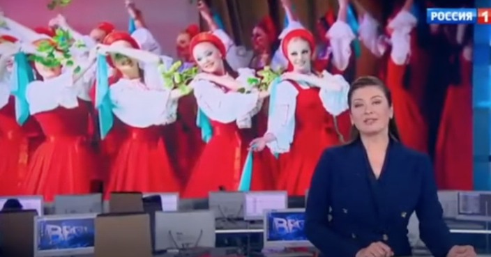 ТК "Россия 1", выпуск новостей от 15.05.2018 // Ансамбль "Берёзка"