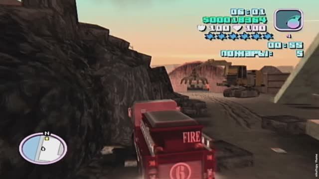 GTA Vice City Part 23 Камера смертников Пушечное мясо Пожарная машина FDVC PlayStation 2