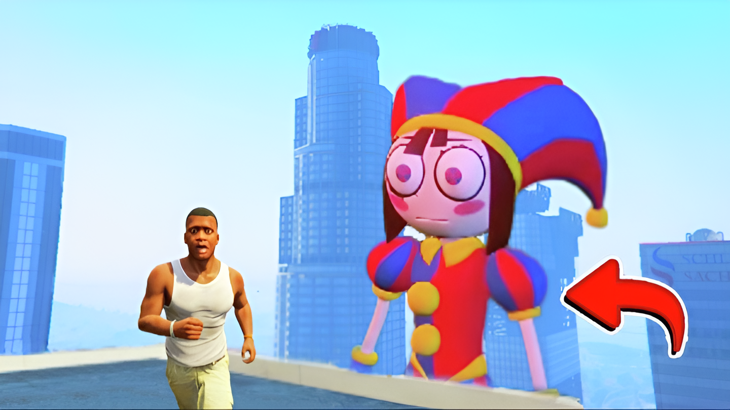 ЧТО БУДЕТ ЕСЛИ ПОМНИ ПРЕВРАТИТЬСЯ В ГИГАНТА! Amazing Digital Circus и ОБЗОР МОДА в GTA 5 MODS