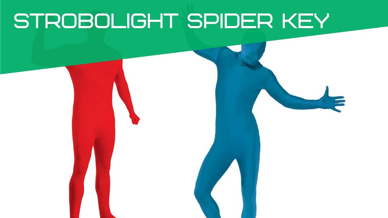 Strobolight spider key - Хромакейный костюм для эффектов Size_ M, L, XXL  - синий