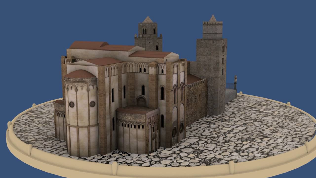 Создание 3D модели Кафедрального собора, г. Чефалу, для мобильного приложения MuByz