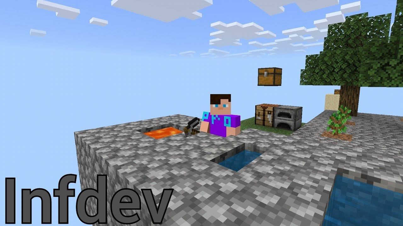 Sky block, но я могу пользоваться вещами только из Infdev