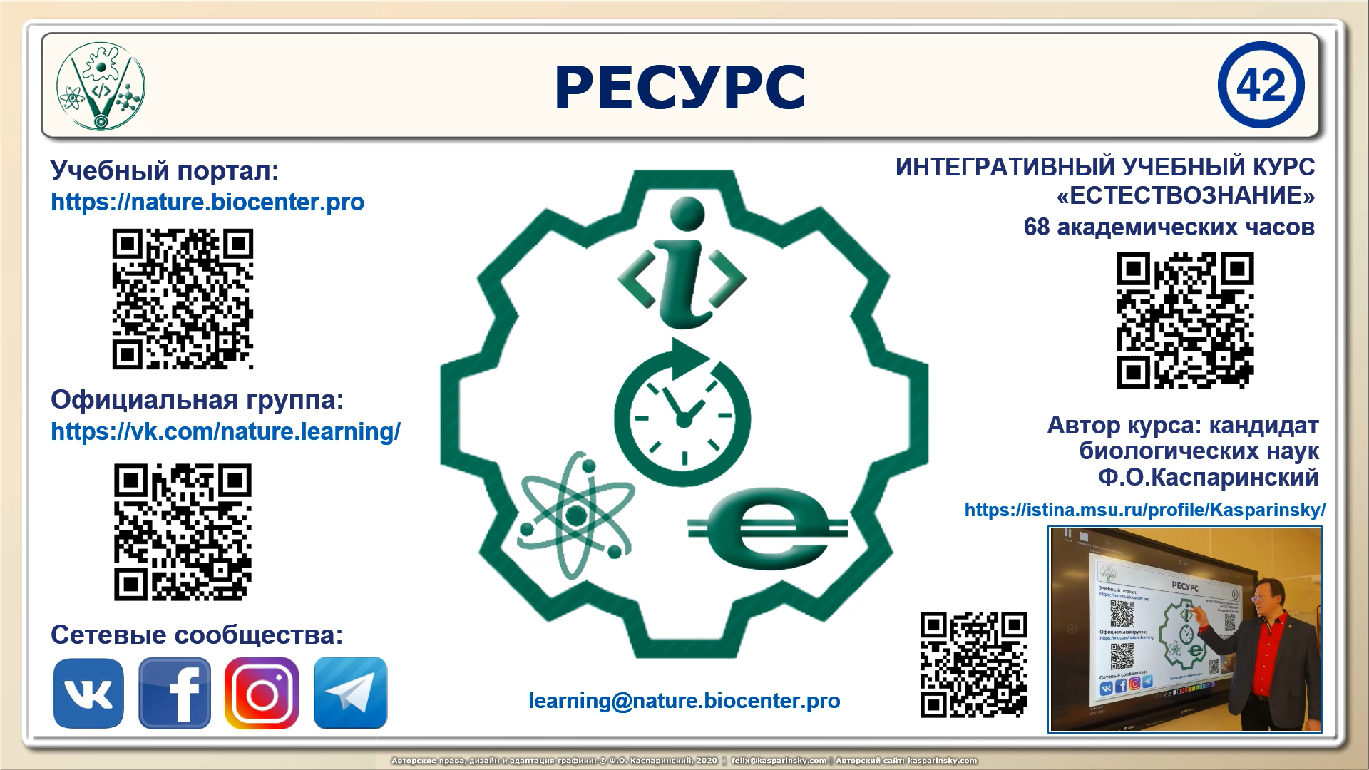Тема 42. Ресурс. Интегративная видеолекция курса “Естествознание” Феликса Каспаринского