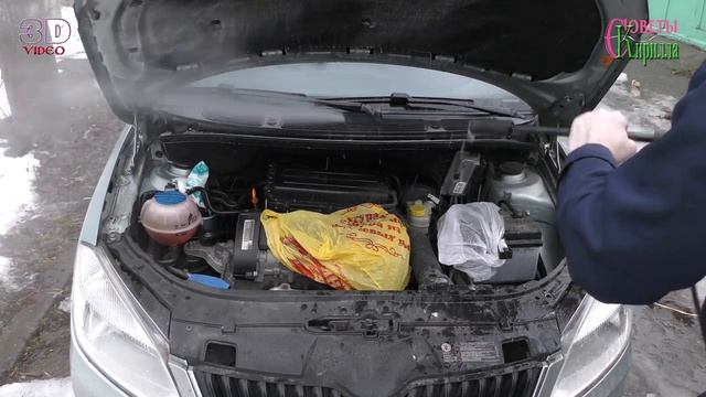 Как правильно мыть двигатель и агрегаты автомобиля Шкода. Skoda Fabia II. Инструкция.