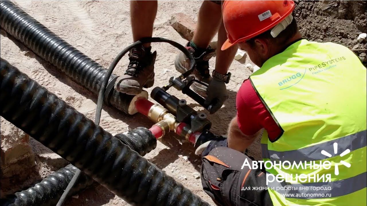 Прокладка теплотрассы BRUGG CALPEX 1.5 км, Кежмарок, Словакия, 2017 год