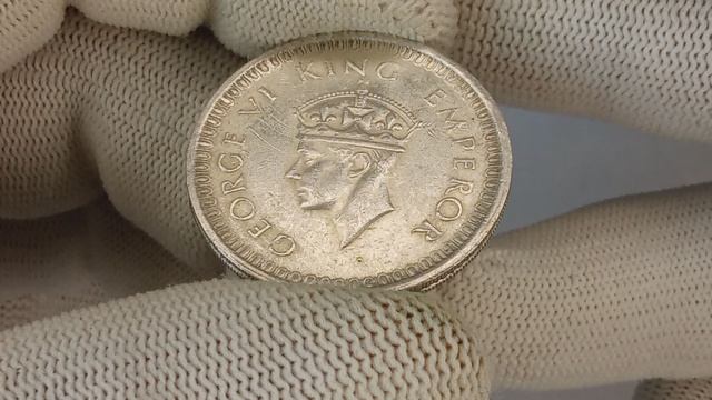 Индия - Британская 1 рупия 1942 года.