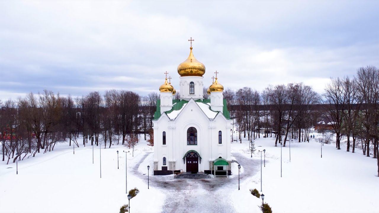 Храм в честь иконы Божией Матери "Взыскание погибших". Аэросъемка.