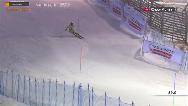 Горные лыжи. Кубок мира. Леви. Женщины. Слалом. 2-я попытка..mp4