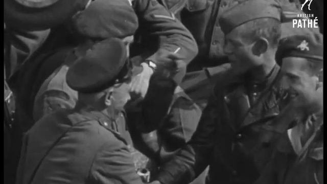 British Troops Meet Russians (1945)