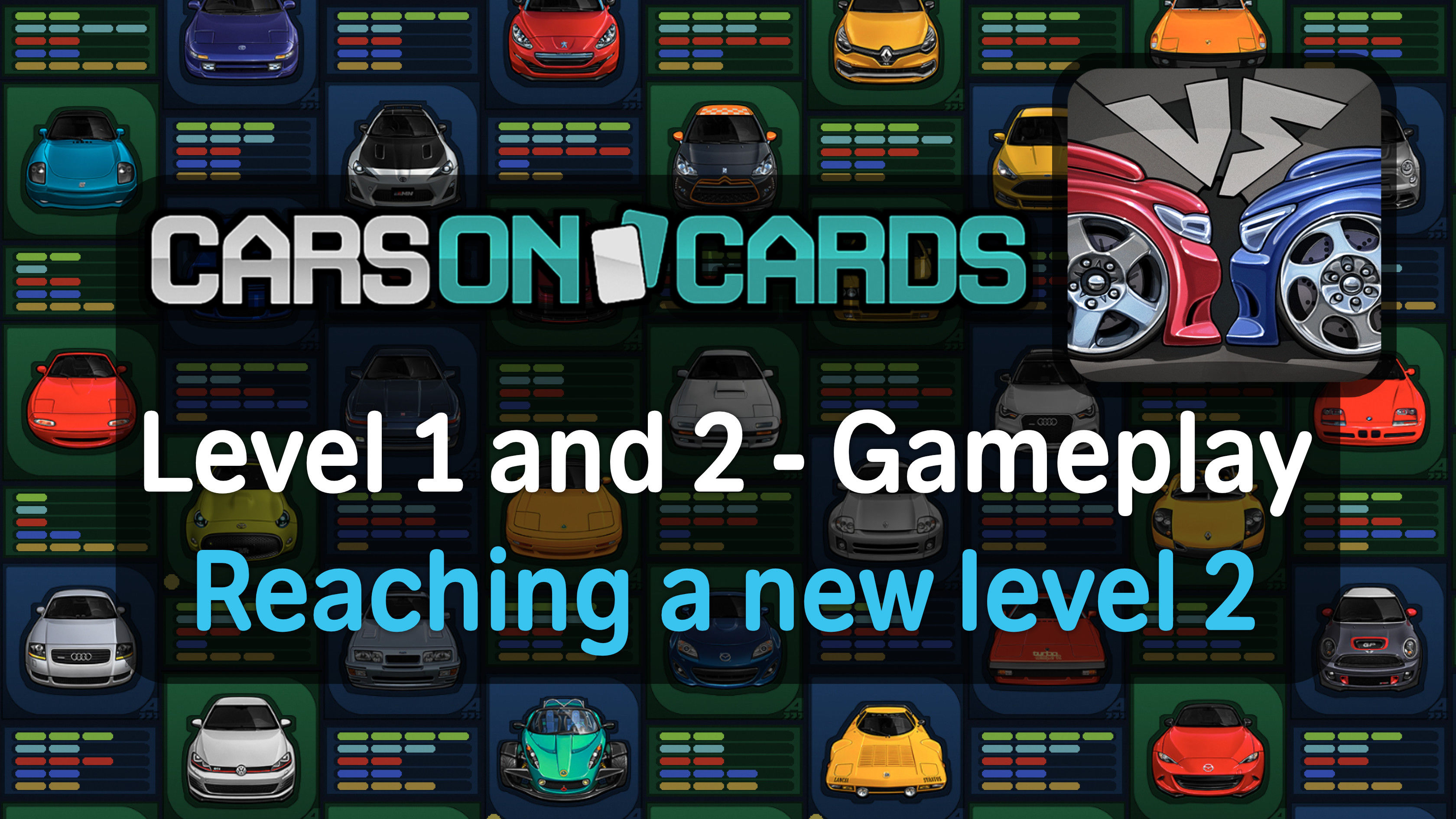 Cars on Cards - Видео геймплея. Для перехода на 2 уровень потребуется 400 очков опыта. (05)