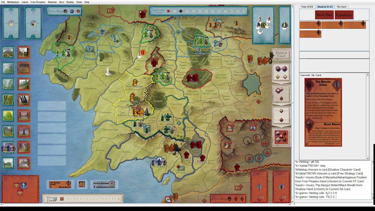 Война кольца (War of the Ring). Стратегия через шестерки на броски кубов