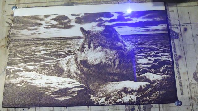 Выжигание на рамном лазерном выжигателе.