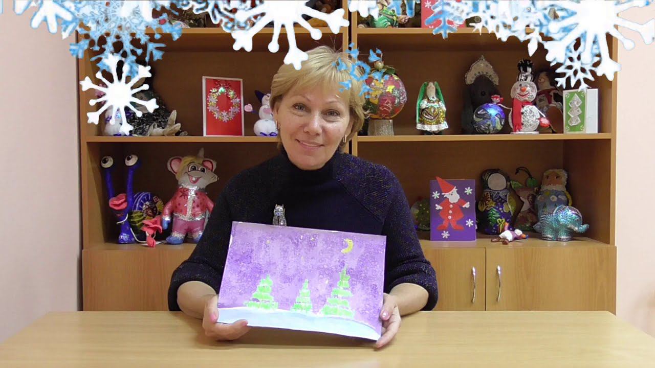 Рисуем необычную новогоднюю картину