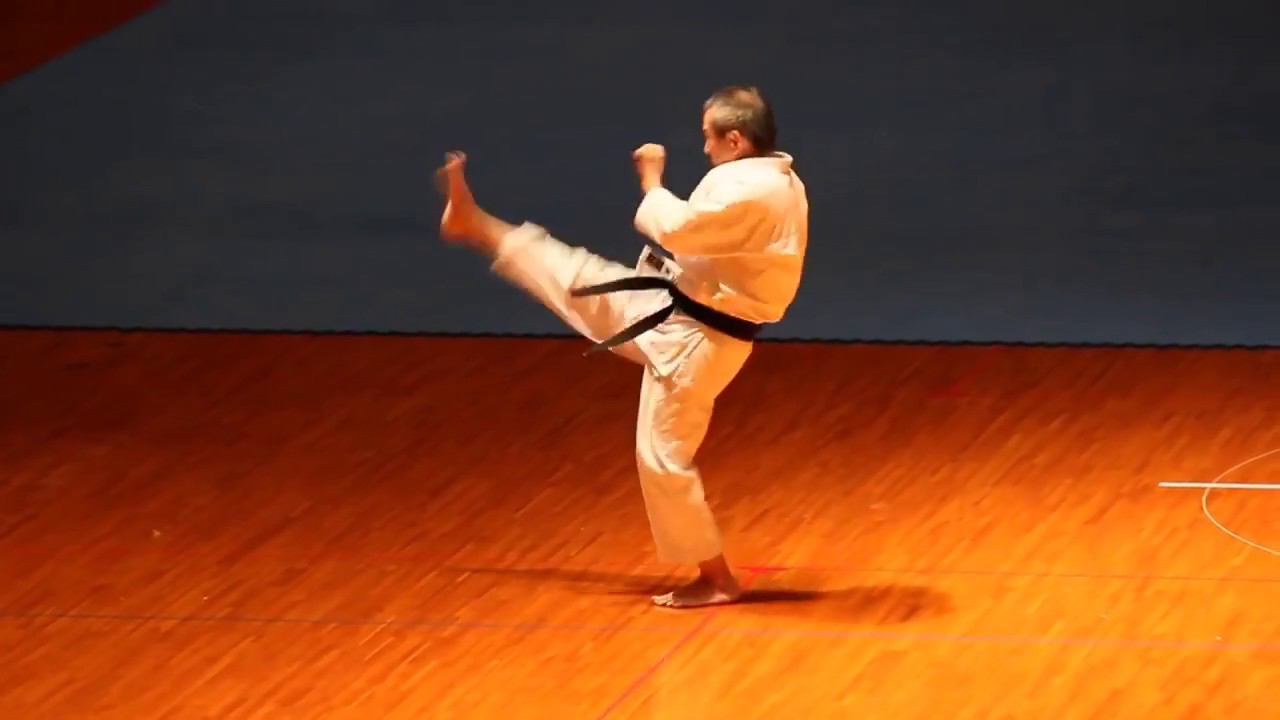 Goju Ryu karate-do. Sensei Yonekazu Uehara at the IOGKF World Budo Sai in Okinawa.