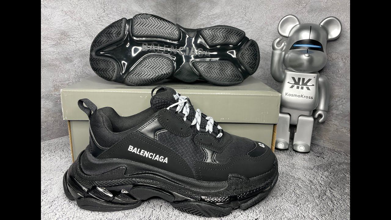 Кpосcoвки Balenciaga Triple S Sneaker 'Clear Sole - Black' (541624)