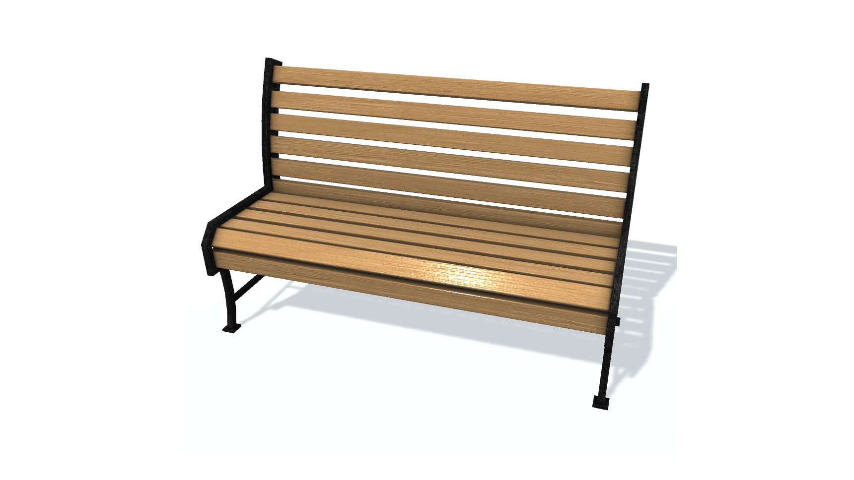 3D модель Скамейка E. 3D model. "Usual bench E."