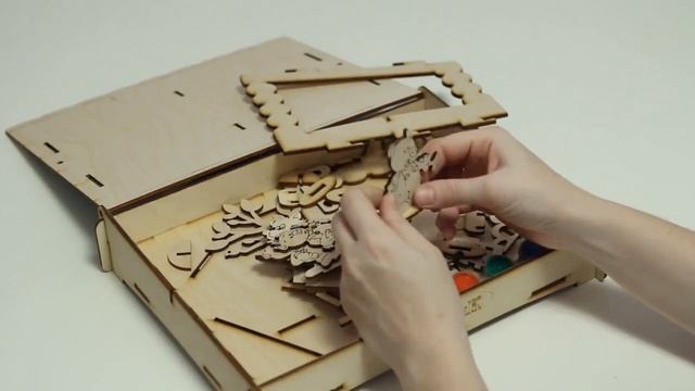 Объемная деревянная модель сказки "Три поросенка", ТМ "Лесовик"