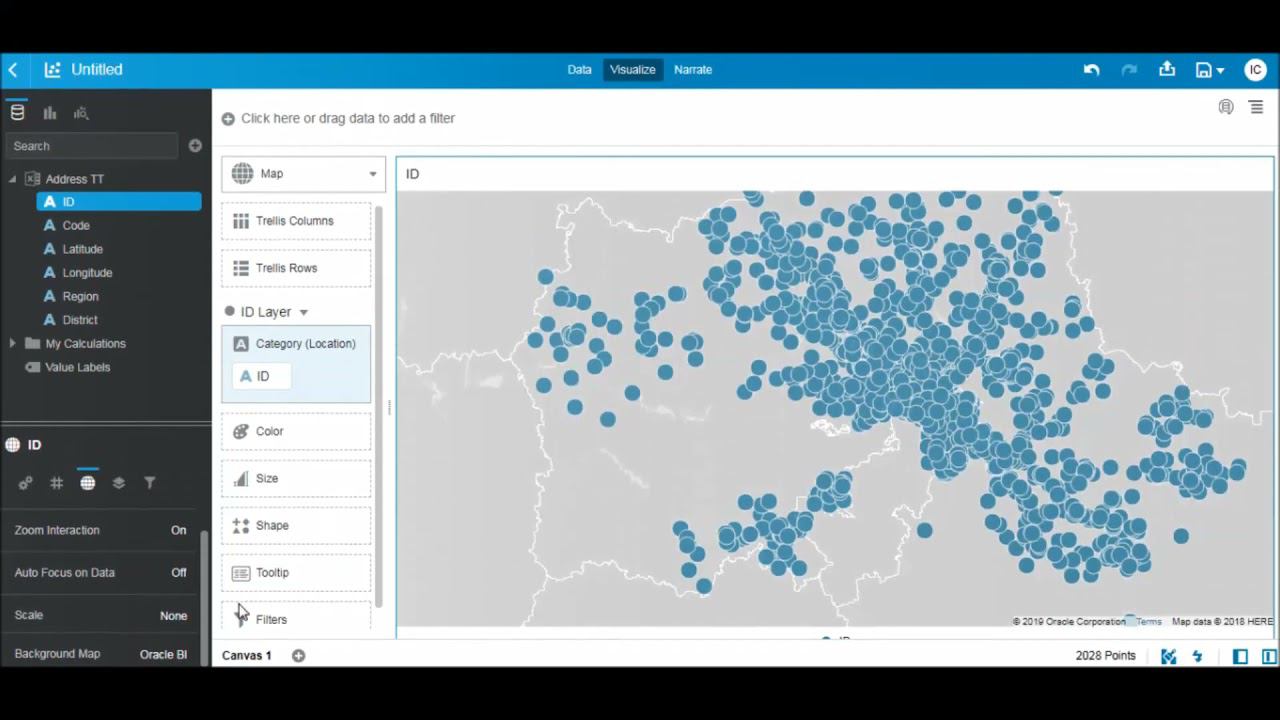 5.Machine Learning (Clustering Model) and Custom Map. Oracle Analytics