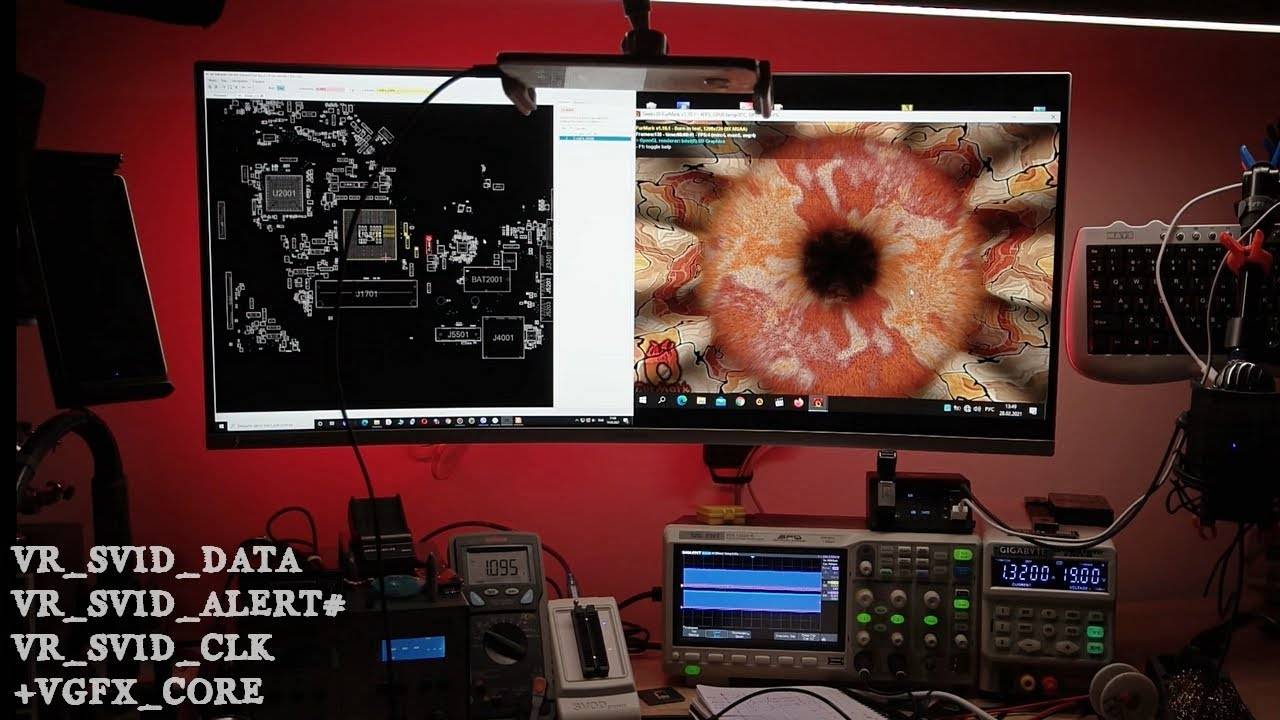 Работа VGfx Core и шины SVID на примере asus x55a