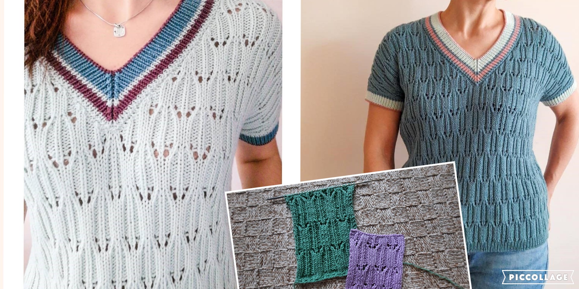 Простой и очень даже симпатичный узор пуловера.// Вяжем легко и просто.//