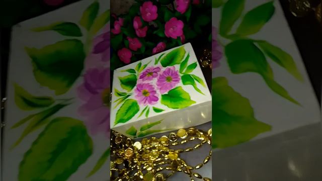 Гипс - шкатулка художественная роспись