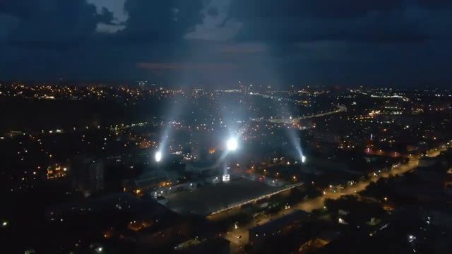 Акция "Лучи Победы" на стадионе "Локомотив", Красноярск 24.06.2020