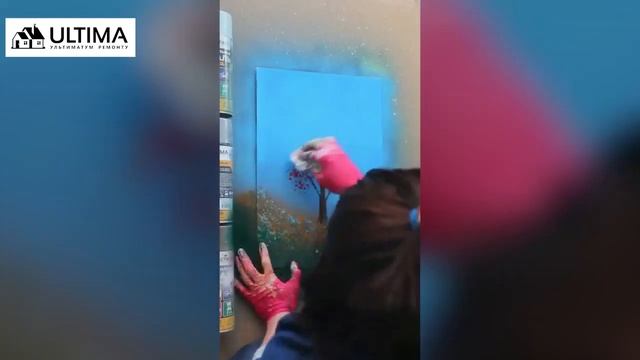 SPRAY PAINT ART 3 рисунка в технике спрей-арт с красками ULTIMA. Мастер-класс.