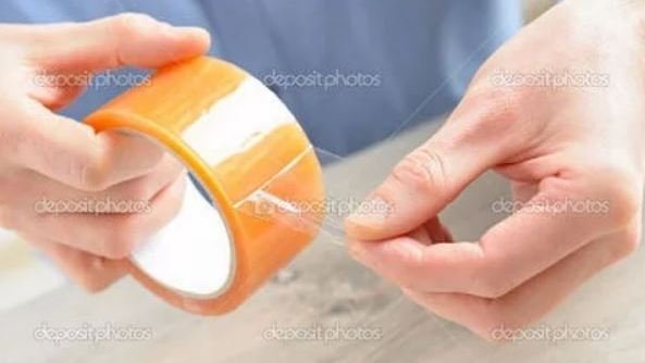 КАК БЫСТРО СДЕЛАТЬ ДВУХСТОРОННИЙ СКОТЧ из одностороннего. Маленькая хитрость.