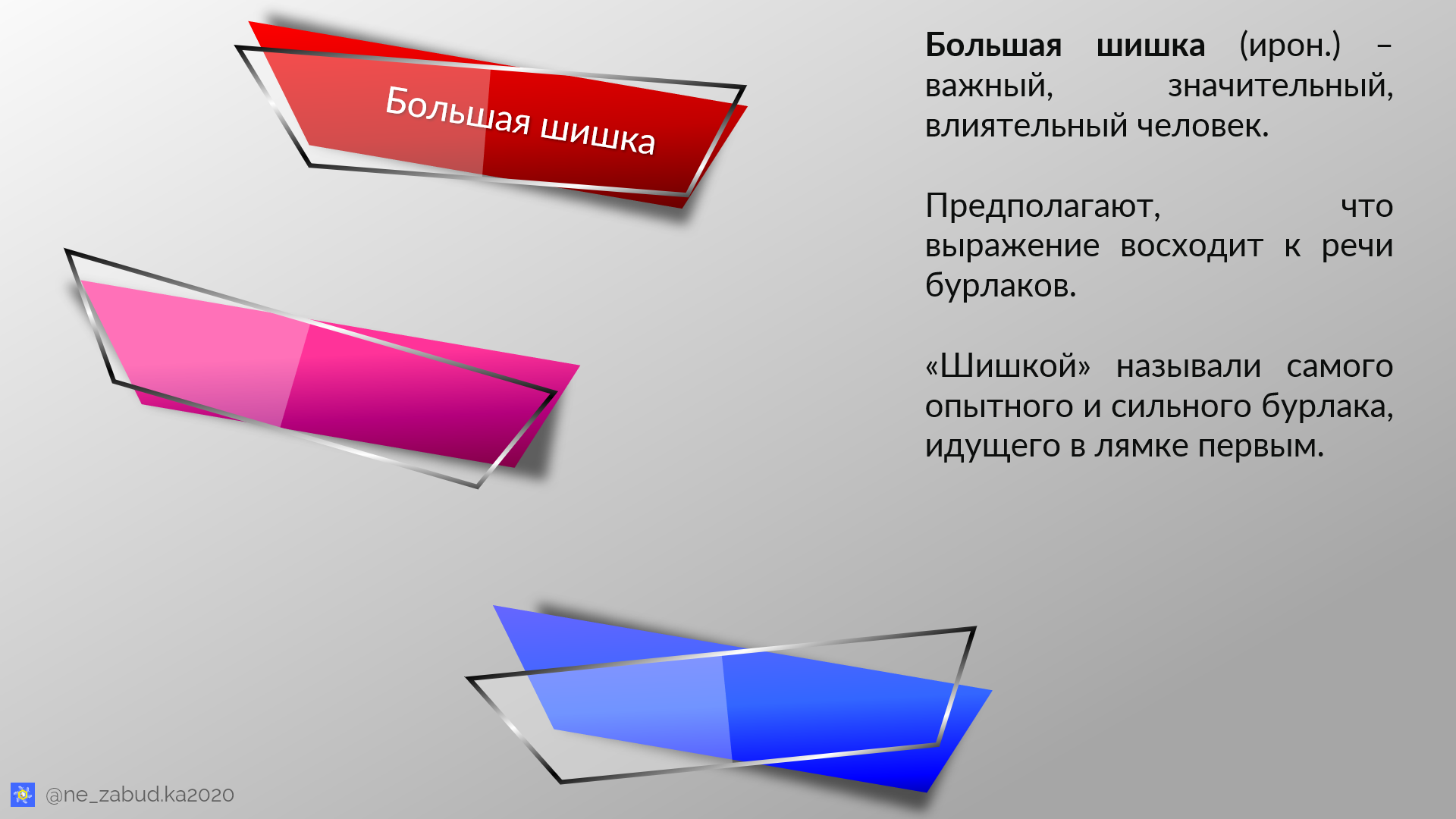 Откуда взялась «большая шишка», когда появились «братья наши меньшие»?